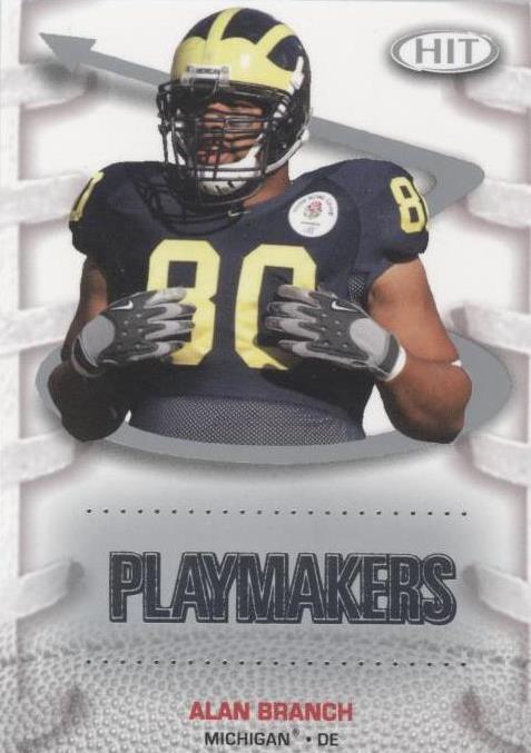 2007 SAGE Hit - Playmakers Silver #P20 Alan Branch (RC) for sale online ...