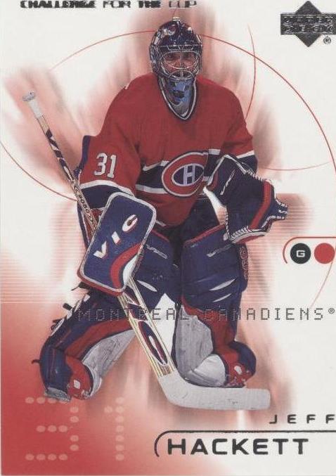 2001-02 Upper Deck Challenge for the Cup - #45 Jeff Hackett for sale ...