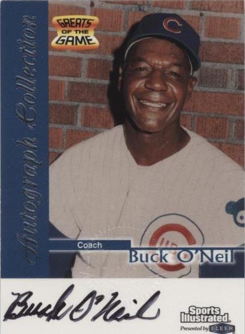 1999 Fleer Sports Illustrated Greats of the Game - Autographs Buck O'Neil (AU) for sale online ...