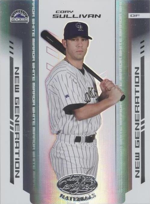 2004 Leaf Certified Materials - New Generation Cory Sullivan #278 White ...