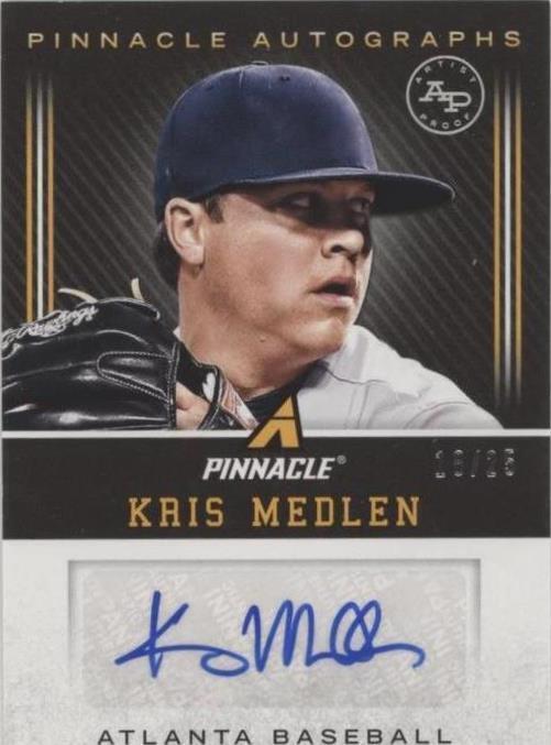 2013 Panini Pinnacle - Autographs Kris Medlen #KM Artist Proof /25 (AU ...