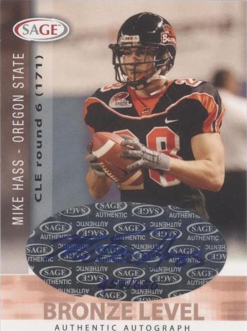 2006 SAGE - Autographs Mike Hass #A22 Bronze Level /650 (AU, RC) for ...