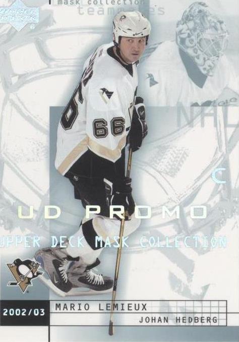 2002-03 Upper Deck Mask Collection - UD Promo #70 Mario Lemieux, Johan ...
