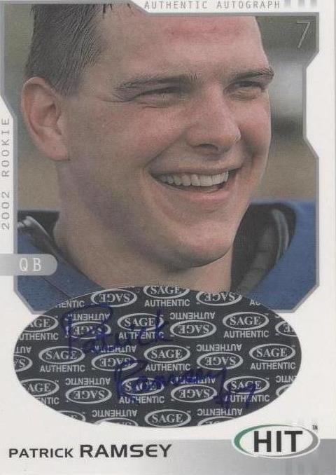 2002 SAGE Hit - Autographs Patrick Ramsey #H27 Silver (AU, RC) for sale ...