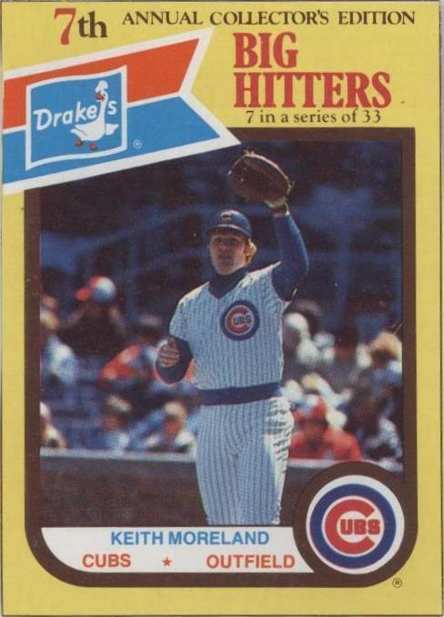1987 Drake's Big Hitters/Super Pitchers - Keith Moreland #7 for sale ...