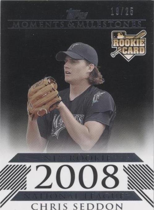 2008 Topps Moments & Milestones - Rookies Chris Seddon #171 Black ...