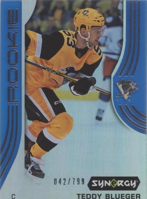 2019-20 Upper Deck Synergy - Rookies Blue #42 Teddy Blueger /799 (RC ...
