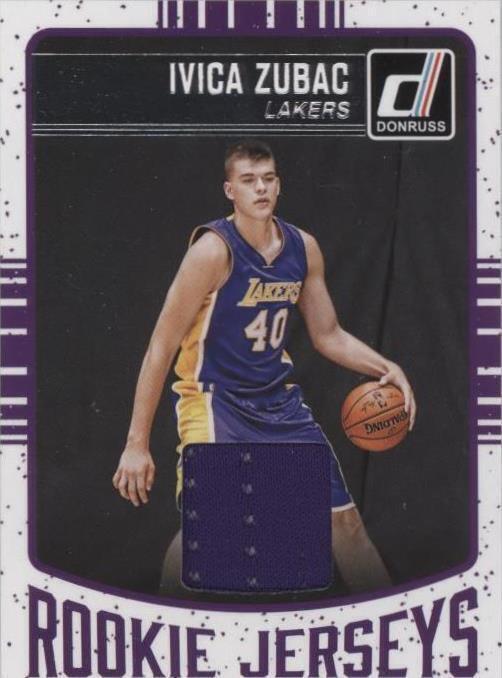 2016-17 Panini Donruss - Rookie Jerseys Ivica Zubac #58 (MEM, RC) for ...