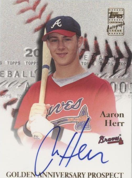 2001 Topps - Golden Anniversary Autographs Aaron Herr #GAA-AH (AU, RC ...
