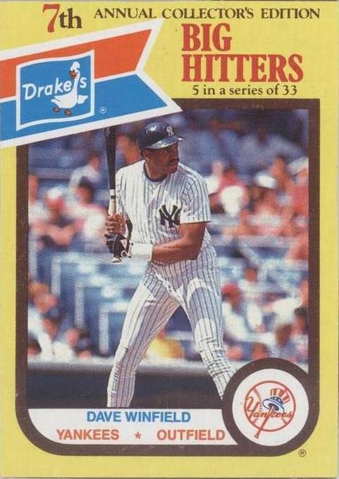 1987 Drake's Big Hitters/Super Pitchers - Dave Winfield #5 for sale ...