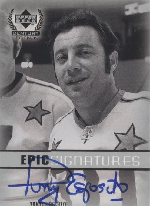 1999-00 Upper Deck Century Legends - Epic Signatures Tony Esposito #TE ...