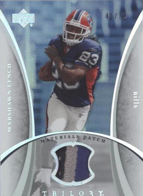 2007 Upper Deck Trilogy - Materials Patch #TM-ML Marshawn Lynch /79 ...