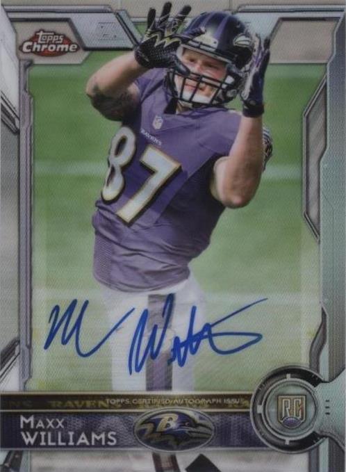 2015 Topps Chrome - Rookies Maxx Williams #165 Refractor Autographs ...