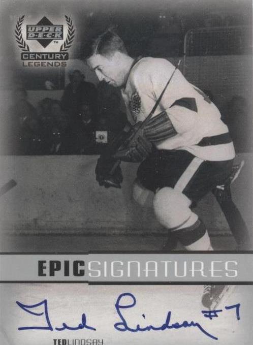 1999-00 Upper Deck Century Legends - Epic Signatures Ted Lindsay #TL ...