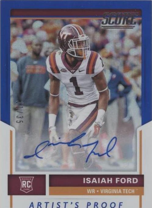 2017 Score - Isaiah Ford #386 Rookie Signatures Artist's Proof /35 (AU ...