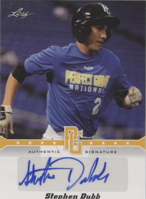 2013 Leaf Perfect Game Showcase - Autographs Gold #A-SD1 Stephen Dubb ...