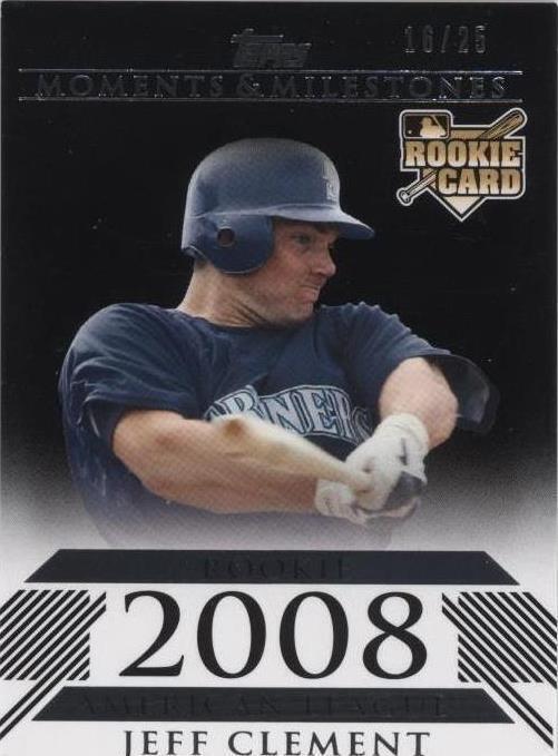2008 Topps Moments & Milestones - Rookies Jeff Clement #157 Black 2008 ...