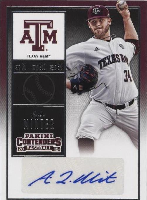 2015 Panini Contenders - College Ticket A.J. Minter #50 White Jersey ...