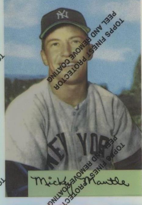 1996 Topps - Mickey Mantle Commemorative Reprints Finest Refractor 1954 ...