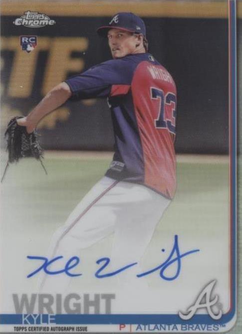 2019 Topps Chrome - Rookie Autographs Kyle Wright #RA-KW Refractor /499 ...