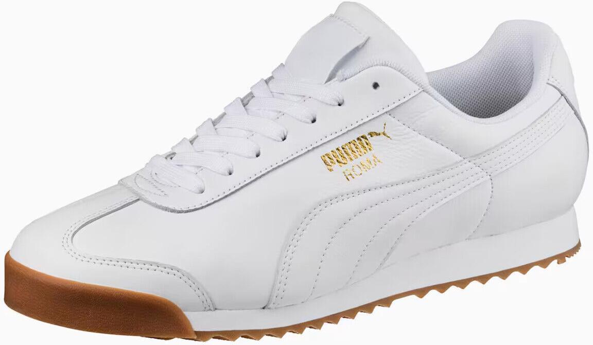 Size 13 - PUMA Roma Classic White Gold Gum for sale online | eBay