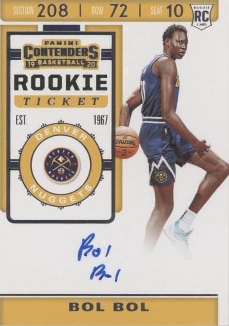 2019-20 Panini Contenders - Rookie Ticket Photo Variation Bol Bol #112 ...