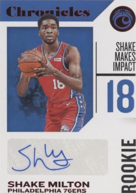 2018-19 Panini Chronicles - Rookie Chronicles Signatures Shake Milton # ...