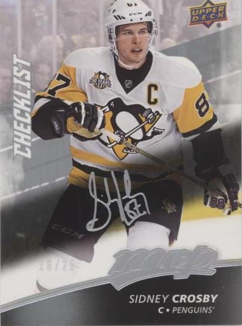 2017-18 Upper Deck MVP - Checklist Super Script #200 Sidney Crosby /25 ...