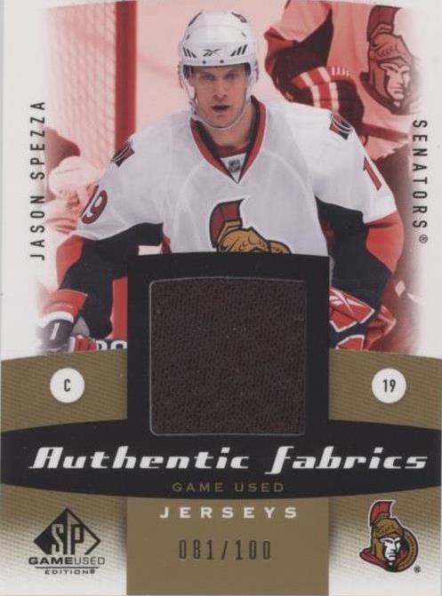 2010-11 SP Game Used Edition - Authentic Fabrics Gold #AF-SP Jason Spezza /100 (MEM) for sale ...