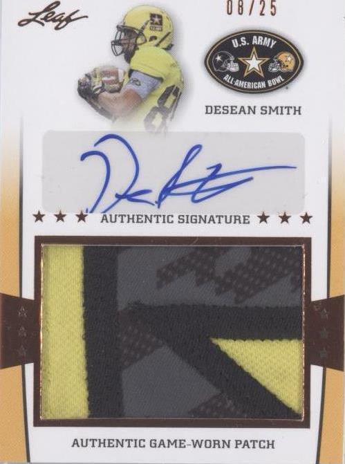 2013 Leaf U.S. Army All-American Bowl - Patch Autographs DeSean Smith # ...