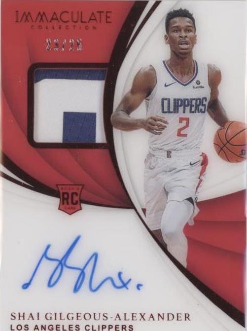 2018-19 Panini Immaculate Collection - Rookie Patch Autographs Shai ...