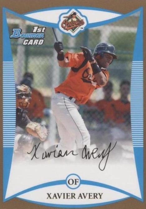 2008 Bowman Draft Picks & Prospects - Prospects Xavier Avery #BDPP24 Gold (RC) for sale online ...
