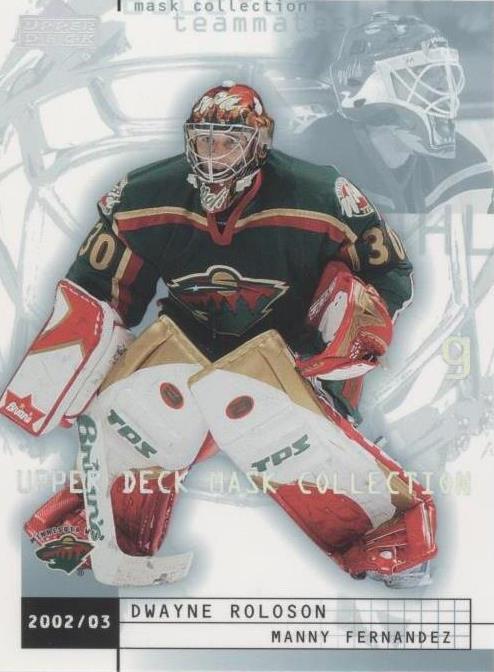 2002-03 Upper Deck Mask Collection - #43 Dwayne Roloson, Manny ...