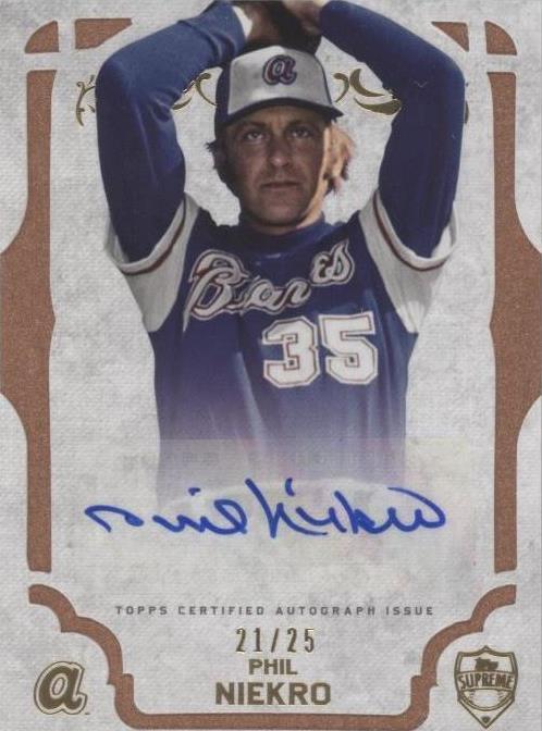 2015 Topps Supreme - Autographs Orange #SA-PN Phil Niekro /25 (AU) for ...