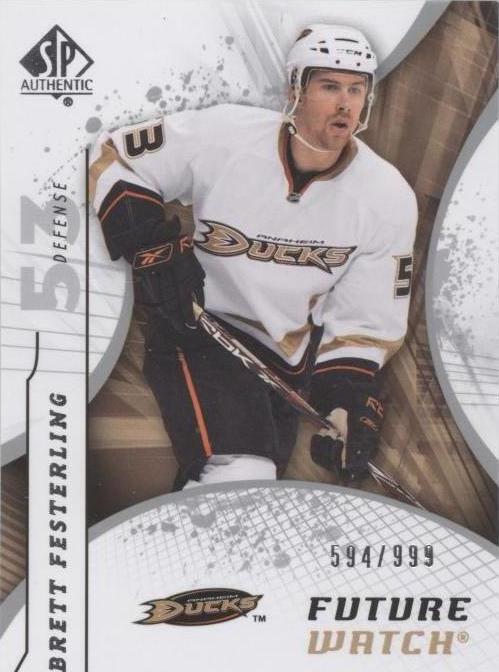 2008-09 SP Authentic - Future Watch Brett Festerling #180 /999 (RC) for ...