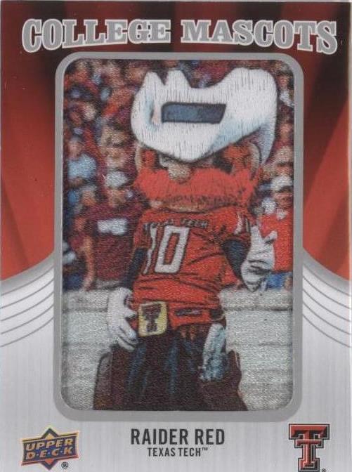 2012 Upper Deck - College Mascots Manufactured Patch #CM-50 Raider Red ...