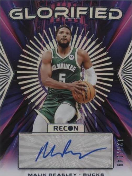 2023-24 Panini Recon - Glorified Signatures Malik Beasley #GS-BEA /149 ...