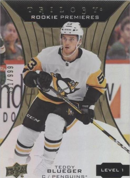 2019-20 Upper Deck Trilogy - Rookie Premieres Level 1 Teddy Blueger #73 ...