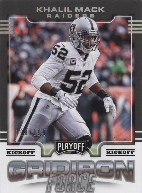 2017 Panini Playoff - Gridiron Force Khalil Mack #11 Kickoff /199 for ...