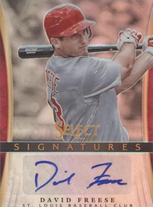 2013 Panini Select - Signatures David Freese #DF Silver Prizm /25 (AU ...