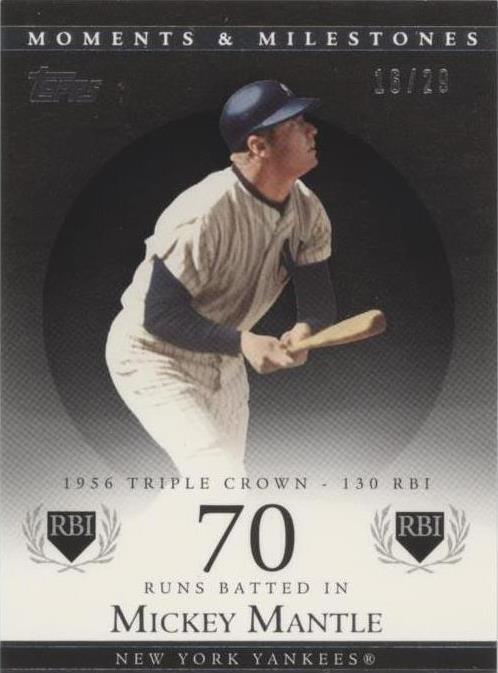 2007 Topps Moments & Milestones - Mickey Mantle #164-70 Black 1956 ...