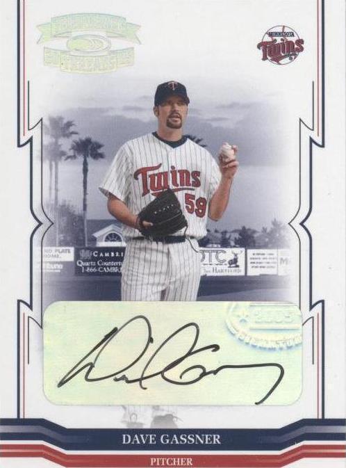 2005 Donruss Throwback Threads - Dave Gassner #133 Signature Marks ...