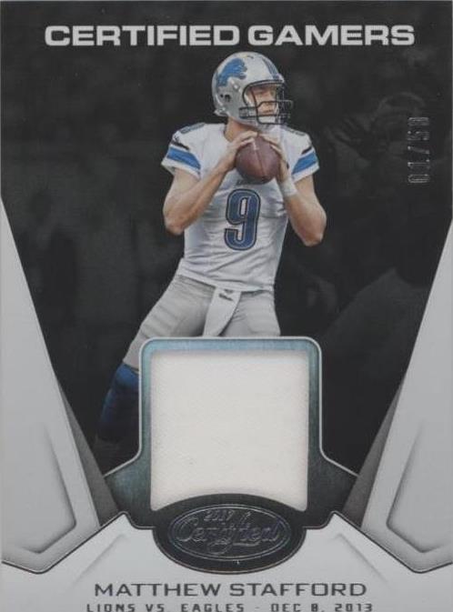 2017 Panini Certified - Certified Gamers #CG-MS Matthew Stafford /50 ...