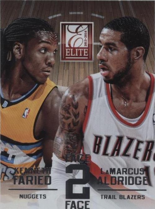 2013-14 Panini Elite - Face 2 Face LaMarcus Aldridge, Kenneth Faried ...