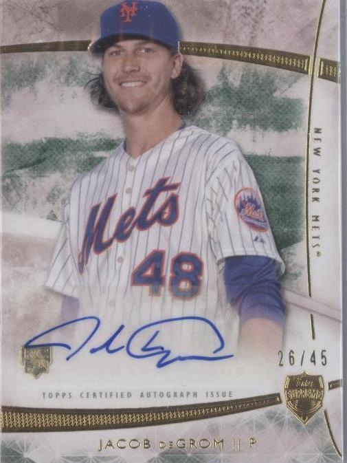 2014 Topps Supreme - Autographs Green #SA-JDE Jacob deGrom /45 (AU, RC ...