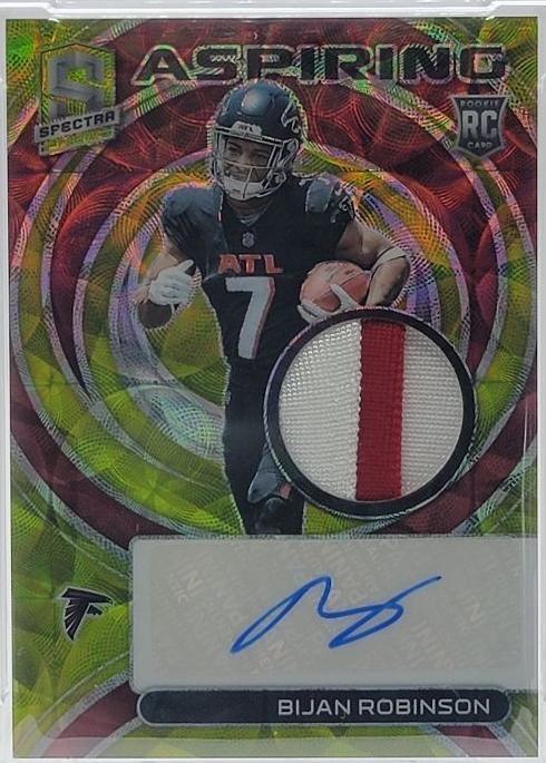 2023 Panini Spectra - Rookie Patch Autographs Bijan Robinson #203 Neon ...