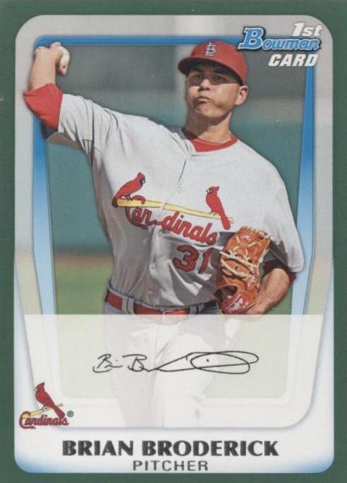 2011 Bowman - Prospects Brian Broderick #BP75 Green /450 (RC) for sale ...