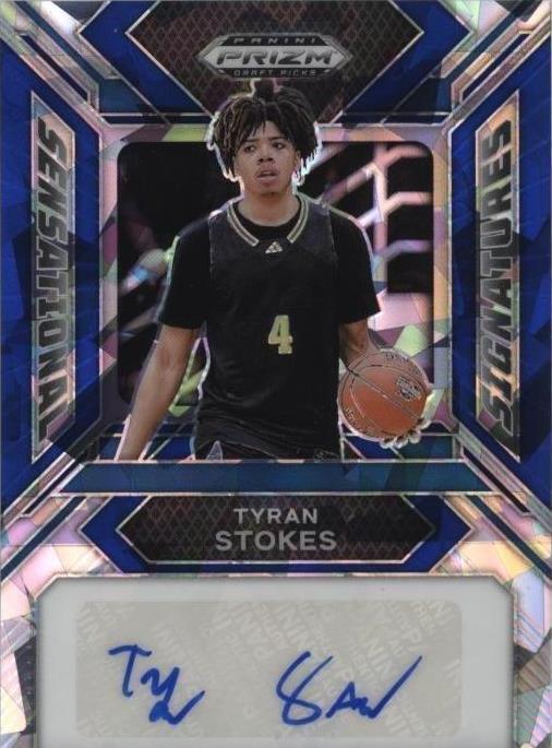 2024 Panini Prizm Draft Picks - Sensational Signatures Tyran Stokes #SS-TSK Blue Ice Prizm /75 ...