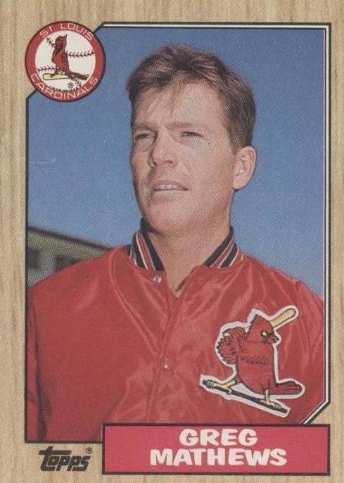 1987 Topps - Greg Mathews #567 (RC) for sale online | eBay