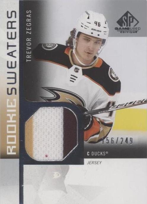 2021-22 Upper Deck SP Game Used - Rookie Sweaters #RS-TZ Trevor Zegras /249 (MEM, RC) for sale ...